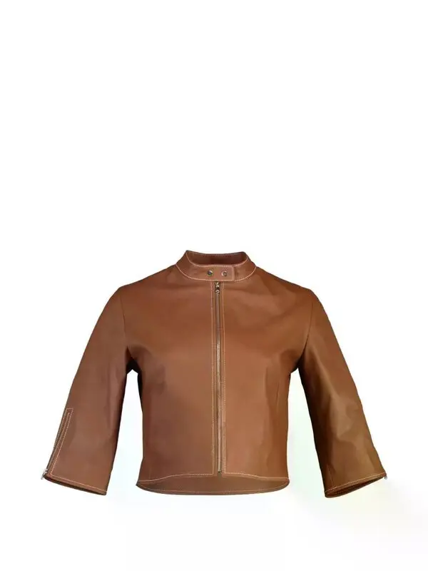 SUSAN BENDER Tab-collar Biker Jacket