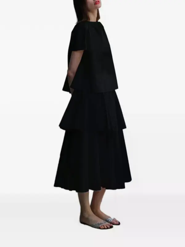 Louiza Babouryan Layered Midi Skirt
