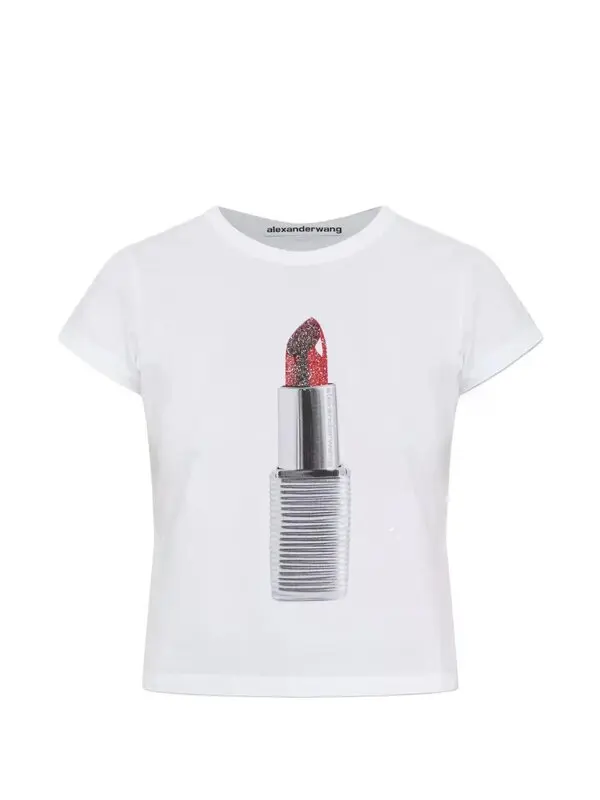 Alexander Wang Lipstick Print T-shirt - White