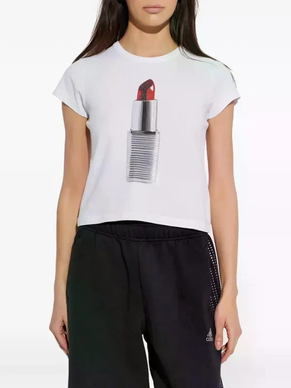 Alexander Wang Lipstick Print T-shirt - White