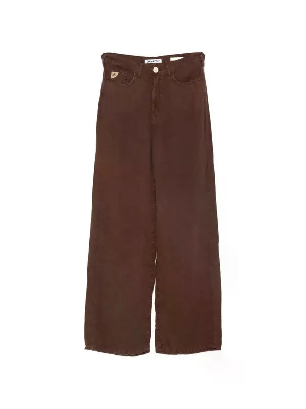LOIS High-waisted Wide Leg Trousers - Brown