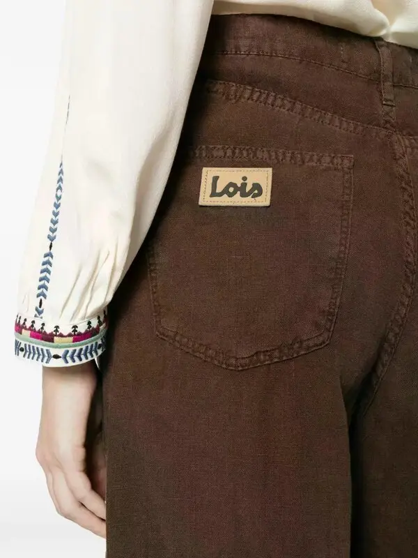 LOIS High-waisted Wide Leg Trousers - Brown