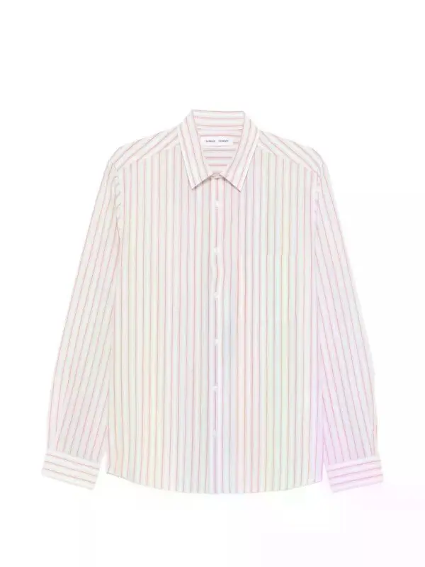 SAMSOE SAMSOE Saryan X Striped Pocket Shirt - Neutrals