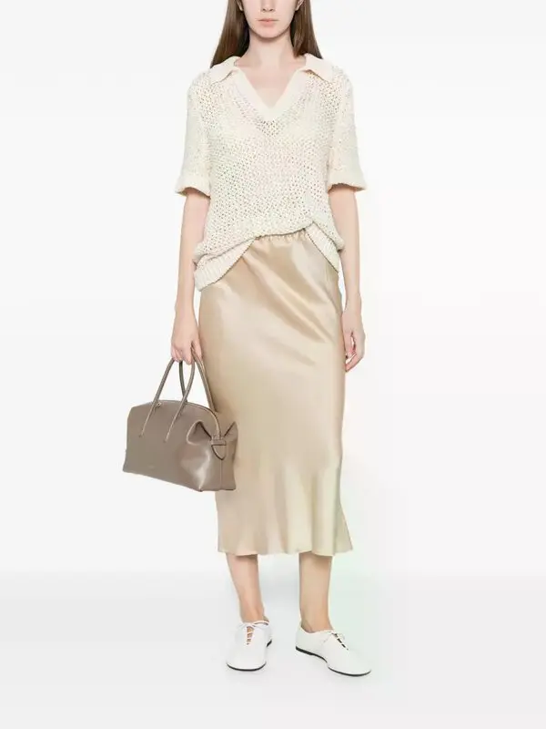 Antonelli Firenze Orinoco Elastic-waistband Midi Skirt - Neutrals