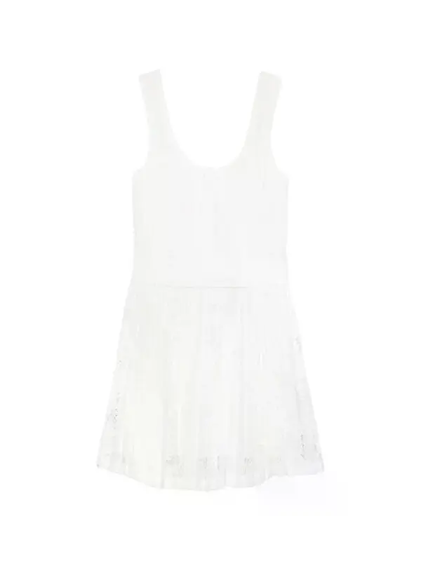 Simkhai Pleated Lace Mini Dress