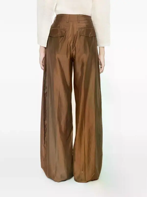 THELATEST Pleated Palazzo Pants - Brown