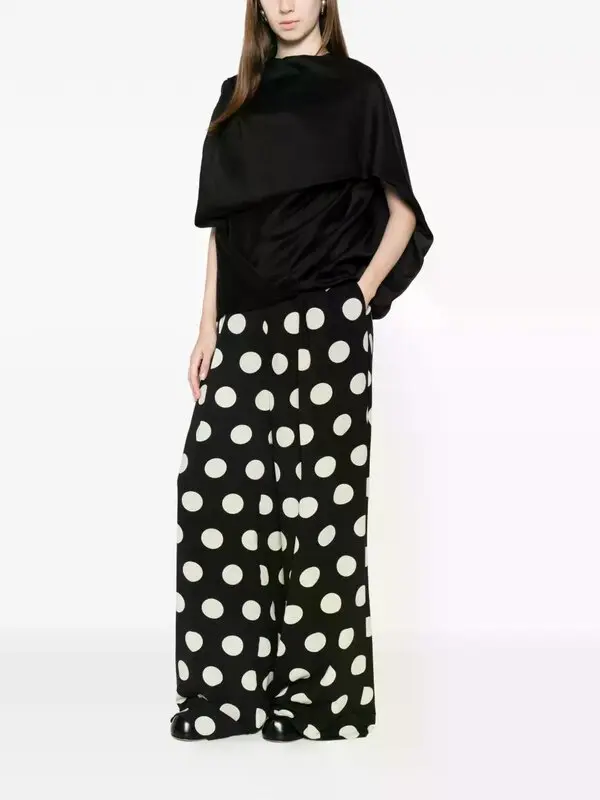 Junya Watanabe Polka Dot Trousers - Black