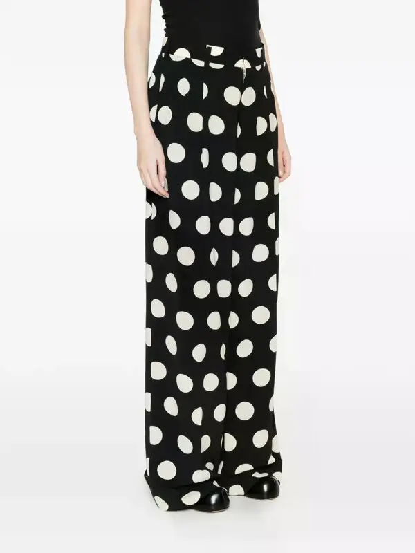 Junya Watanabe Polka Dot Trousers - Black