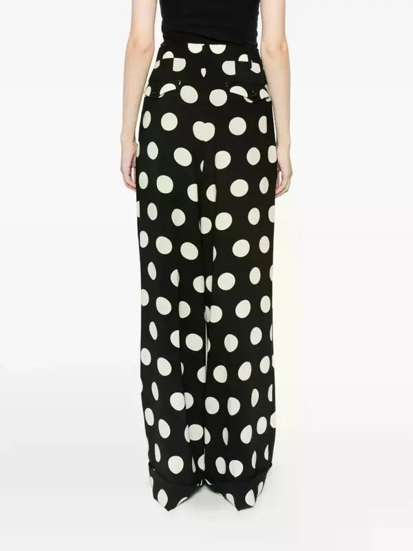 Junya Watanabe Polka Dot Trousers - Black