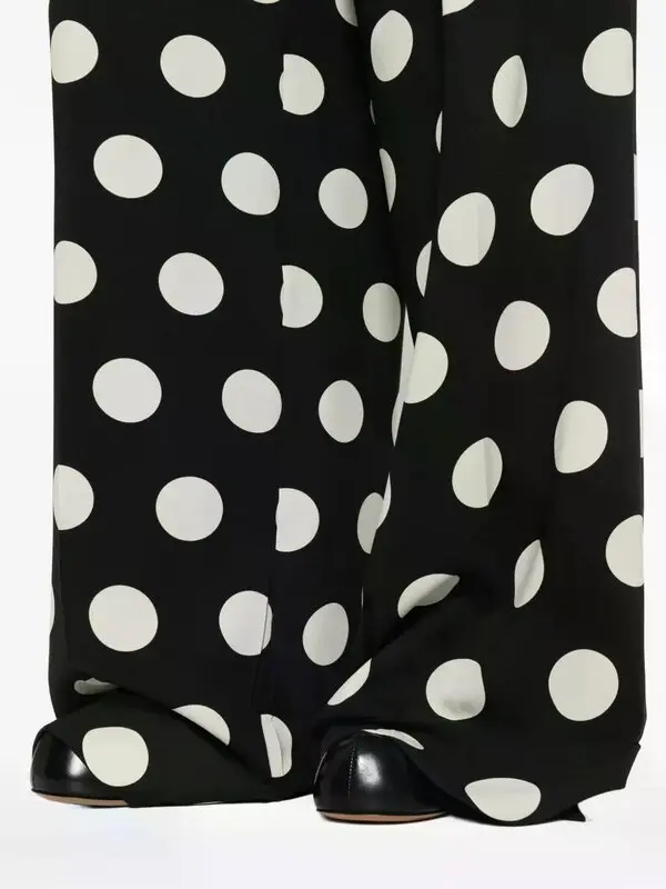 Junya Watanabe Polka Dot Trousers - Black