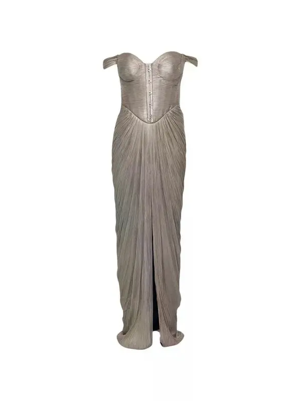 MARIA LUCIA HOHAN Susie Off-shoulder Corset Maxi Dress