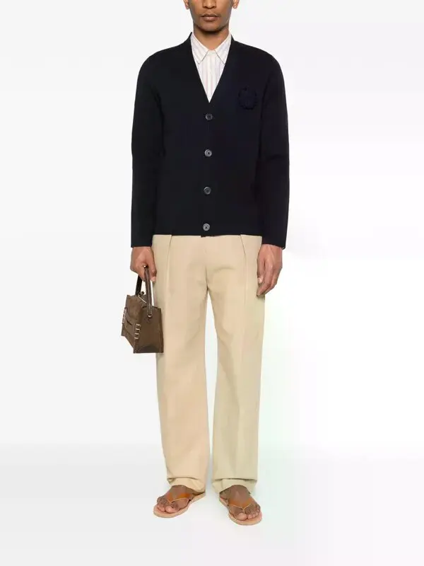 Sandro Flower Crochet Cardigan - Blue