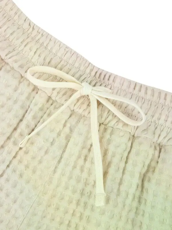 Maison Labiche Waffle-knit Drawstring Shorts - Neutrals