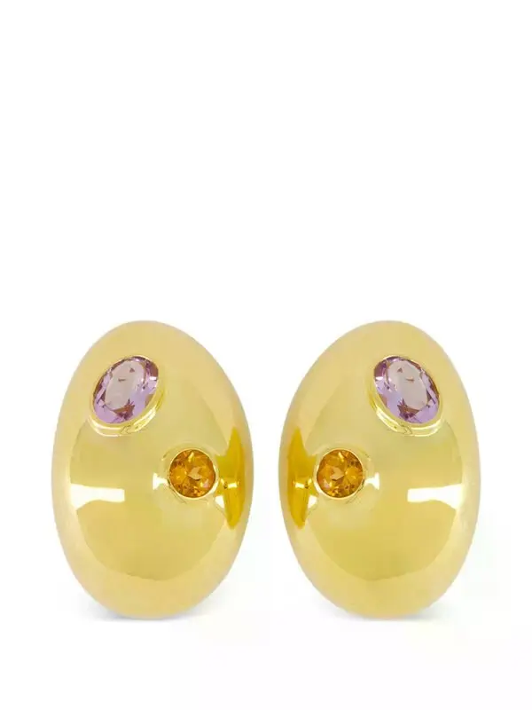 LIZZIE FORTUNATO Mini Arp Embellished Earrings - Gold