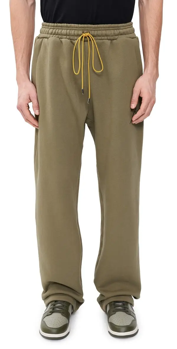 Rhude Classique Sweatpants - Moss Green/black