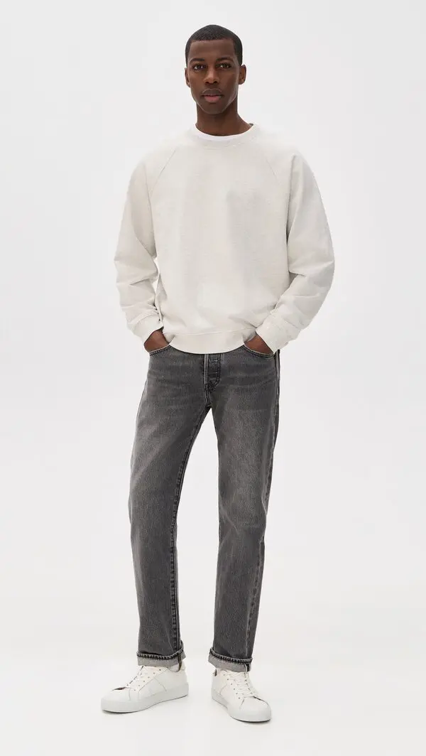 Madewell Crew Neck Terry Sweatshirt - Heather Grey