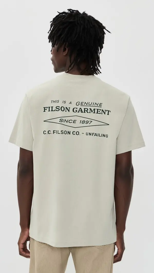Filson Short Sleeve Diamond Graphic T-shirt - Grey Sky