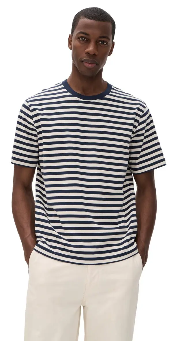 FAR AFIELD Breton Stripe Short Sleeved T-shirt