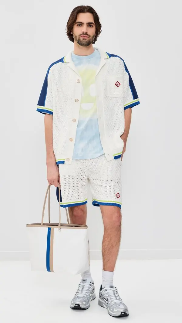 Casablanca Crochet Shorts - White
