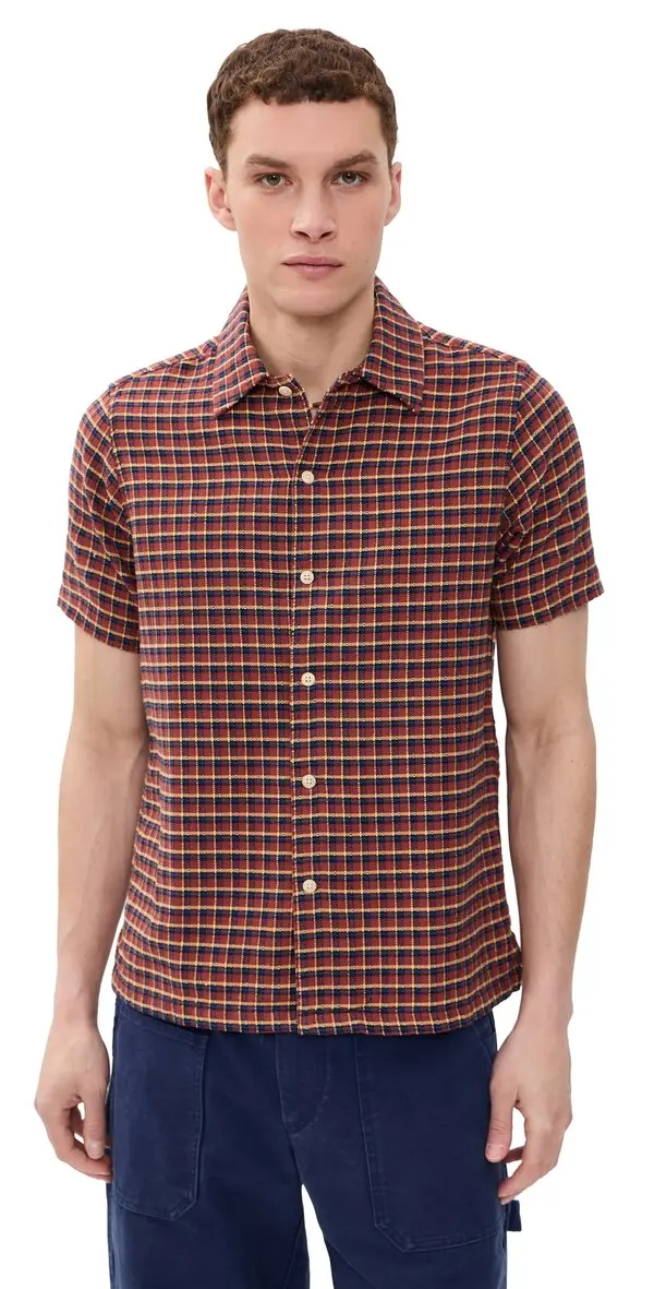 FAR AFIELD Dobby Check Busy Shirt