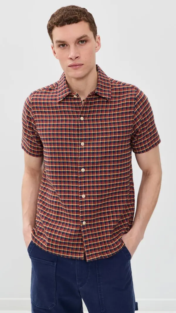 FAR AFIELD Dobby Check Busy Shirt
