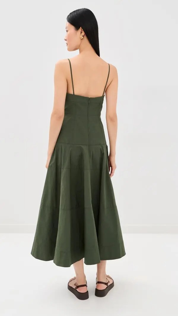 army green color dress Elegant Green Mermaid Backless Satin Long Prom Dresses with Sweep Trai –  abcprom main image 0