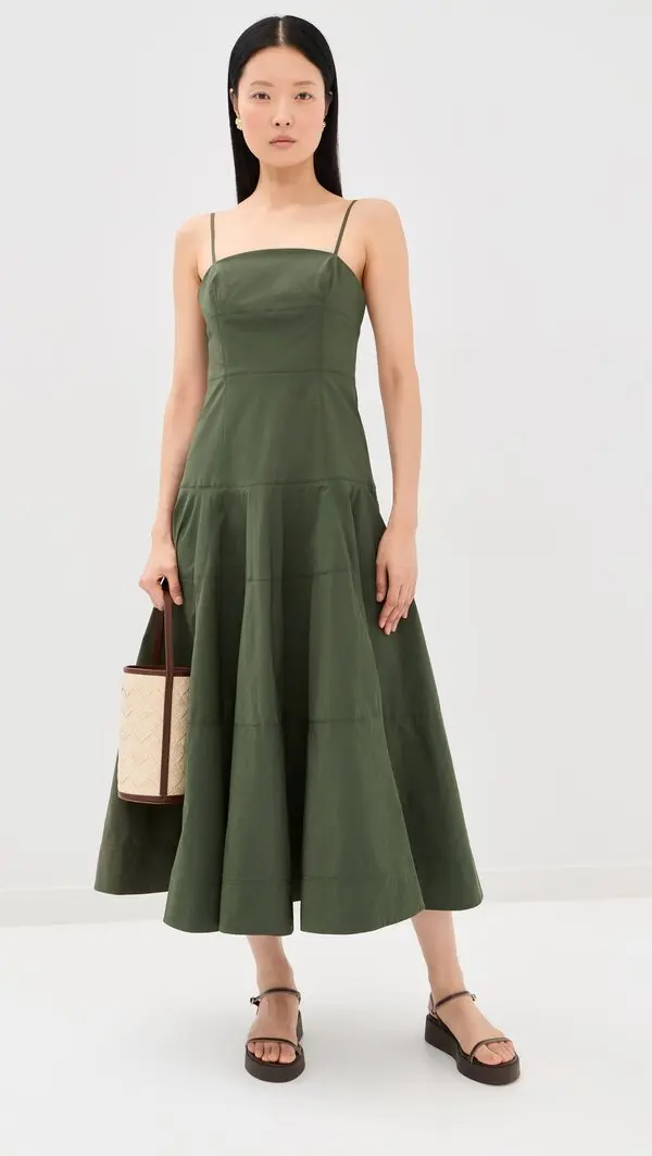 Veronica Beard Ilona Maxi Dress - Army