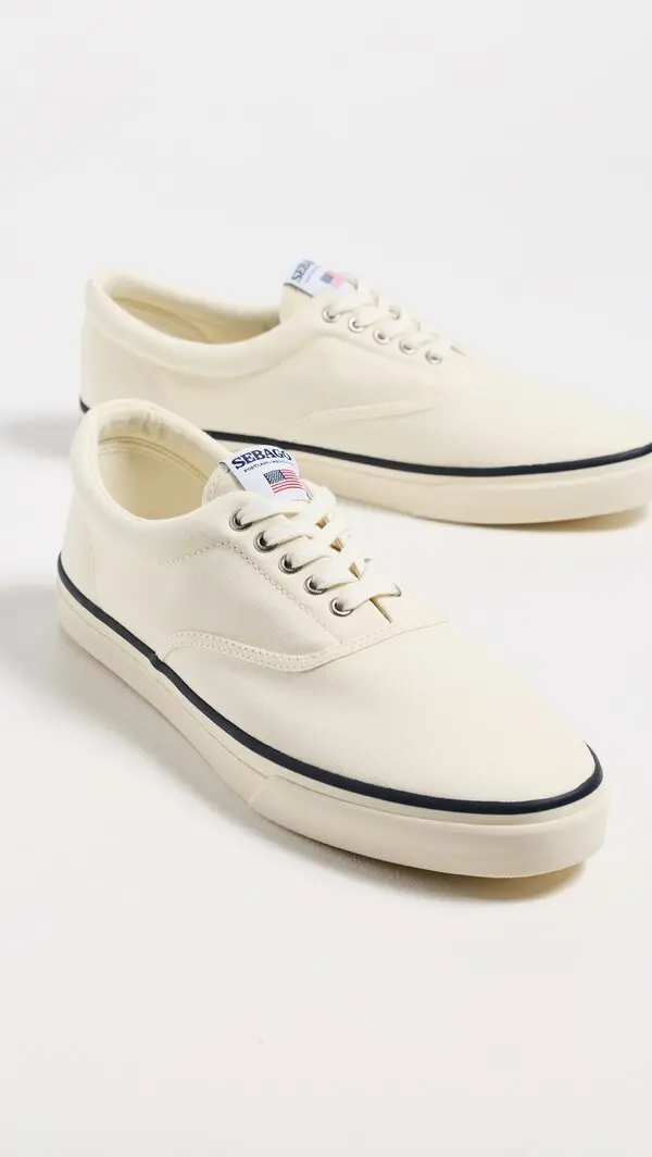 SEBAGO Canvas Lace-up Sneakers - White