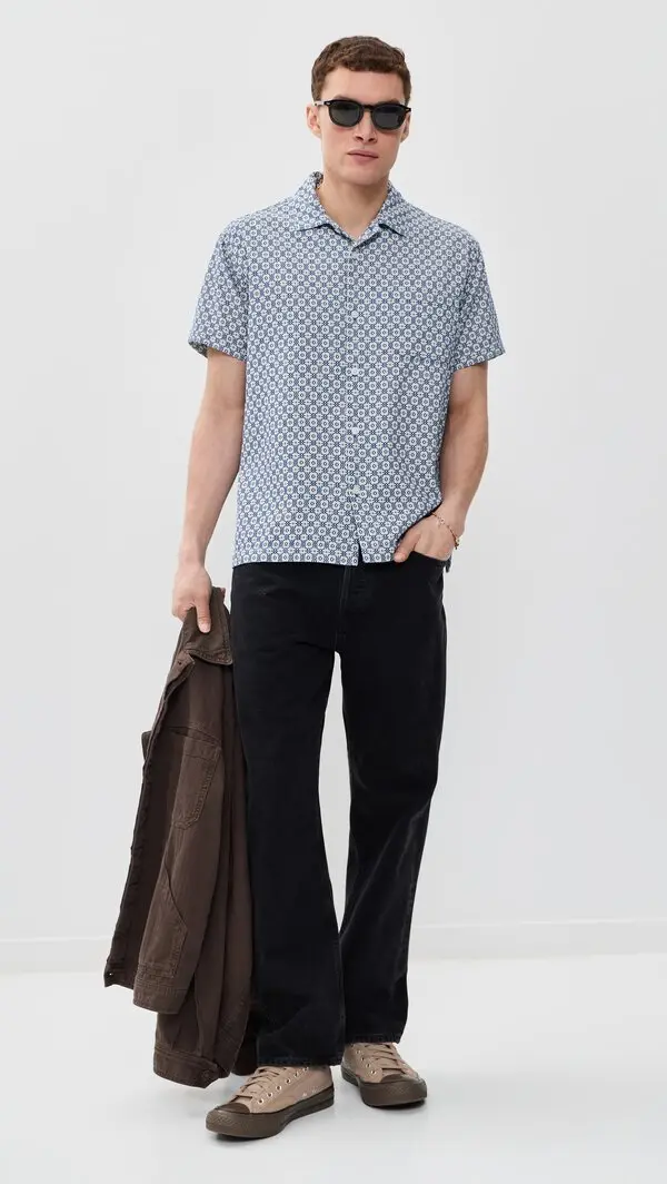 Obey Adrian Woven Top - Unbleached Multi