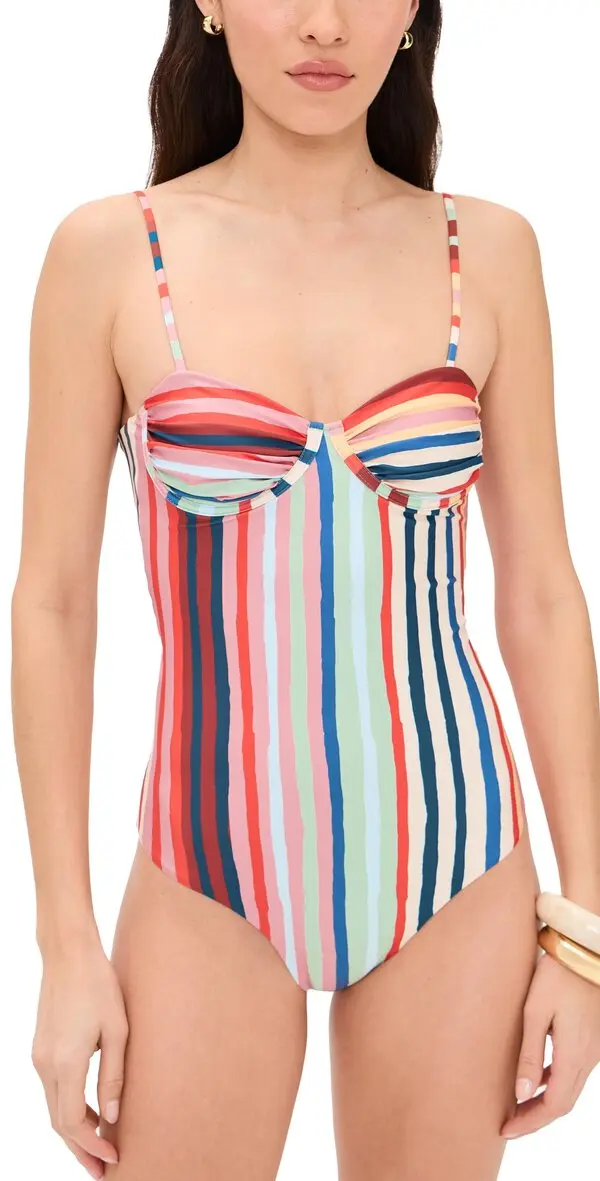 Carolina K Victoria One Piece - Multi Stripes