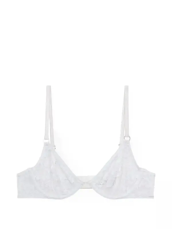 FLEUR DU MAL Le Stretch Lace Demi Bra - White