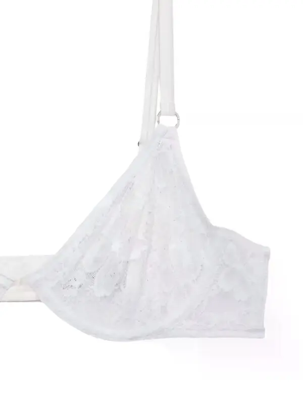 FLEUR DU MAL Le Stretch Lace Demi Bra - White