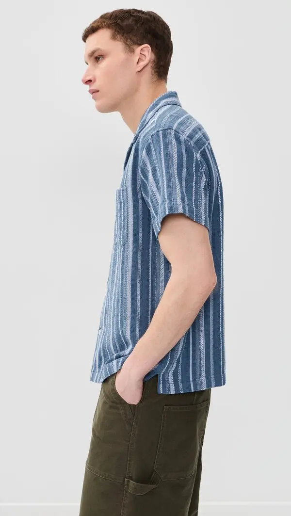 Obey Hugh Camp Shirt - Dull Blue Multi