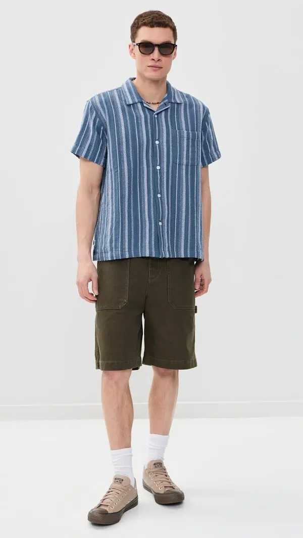 Obey Hugh Camp Shirt - Dull Blue Multi