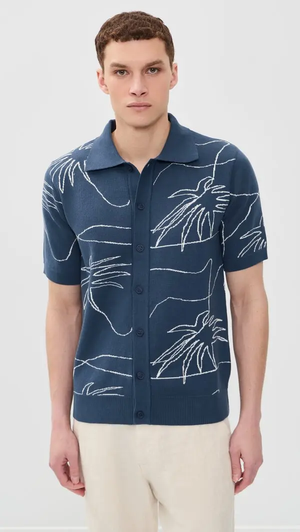 FAR AFIELD The Palms Knit Collared Shirt