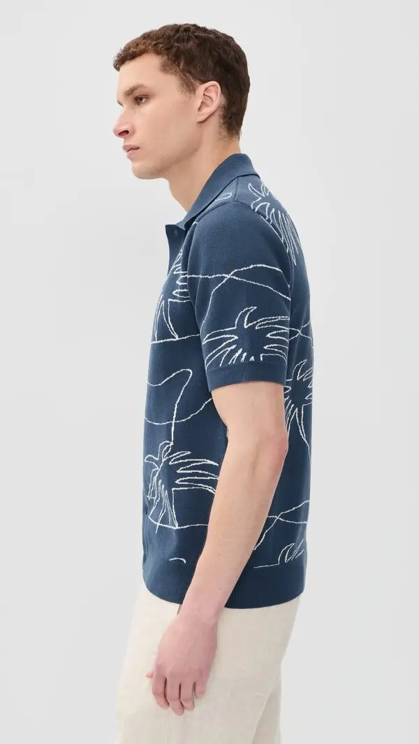 FAR AFIELD The Palms Knit Collared Shirt