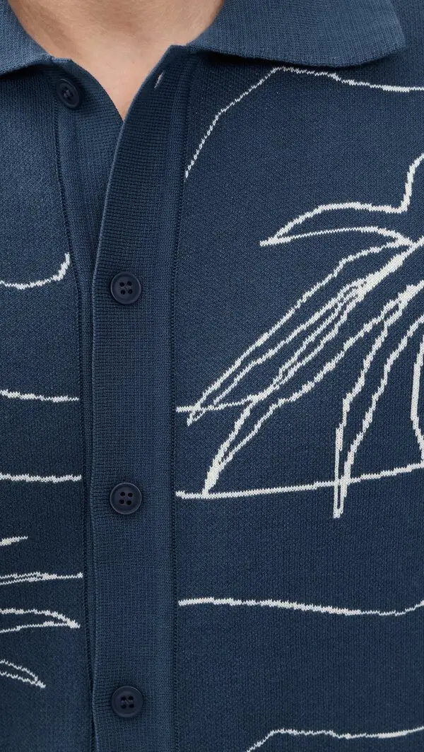 FAR AFIELD The Palms Knit Collared Shirt