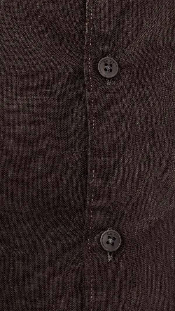 Nn07 Enzo Linen Shirt - Deep Truffle