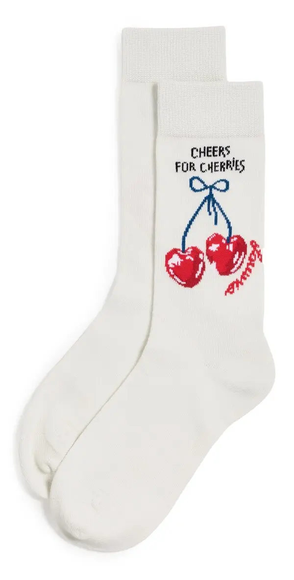 Farm Rio Socks - Ivory Cherrie