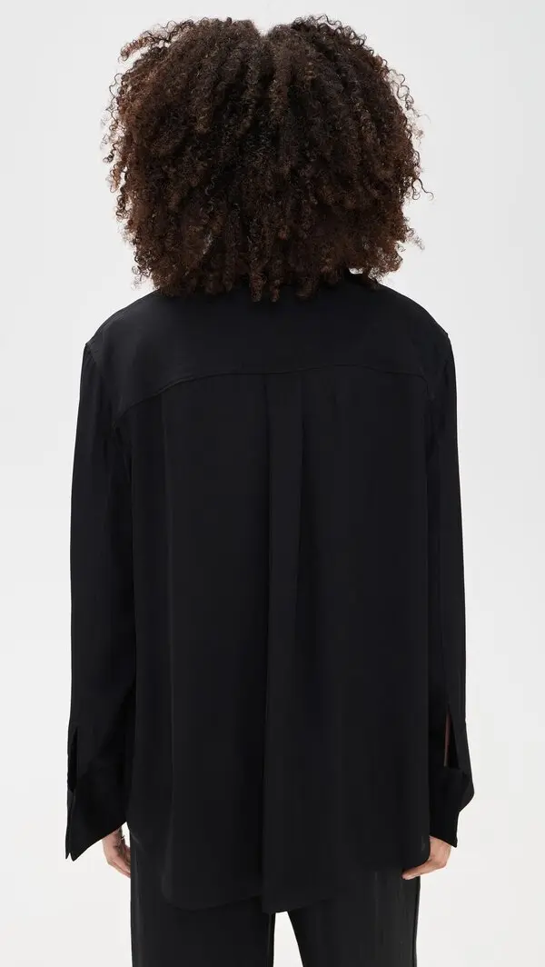 Theory Washed Twill Airy Blazer - Black