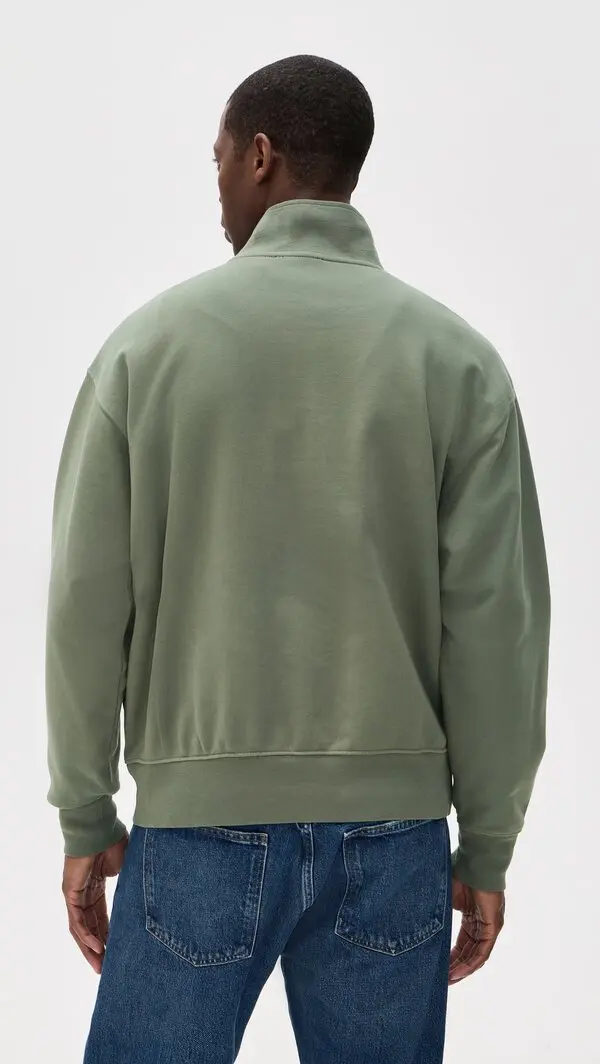 Madewell Quarter Zip Pullover - Olive Slate
