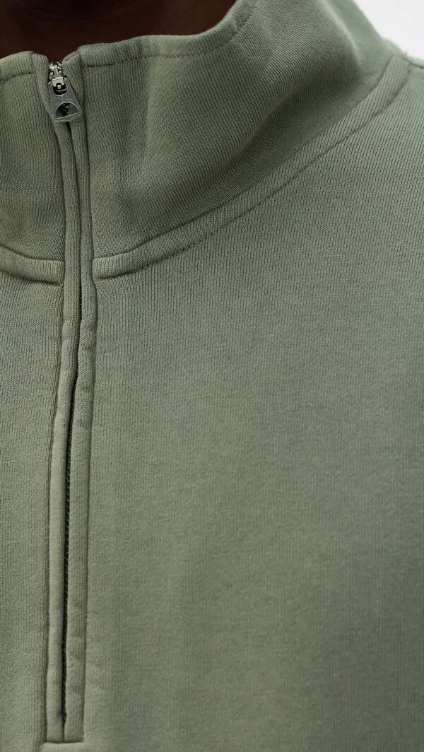 Madewell Quarter Zip Pullover - Olive Slate