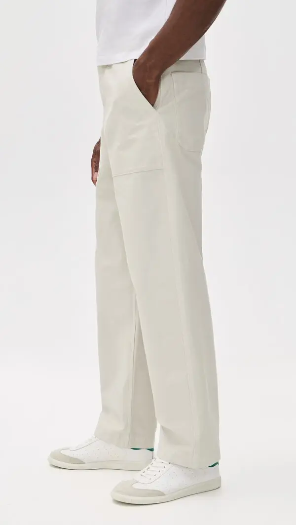 Madewell Garment Dye Slub Sateen Baker Pants - Stone