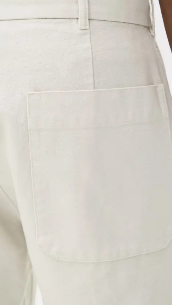 Madewell Garment Dye Slub Sateen Baker Pants - Stone