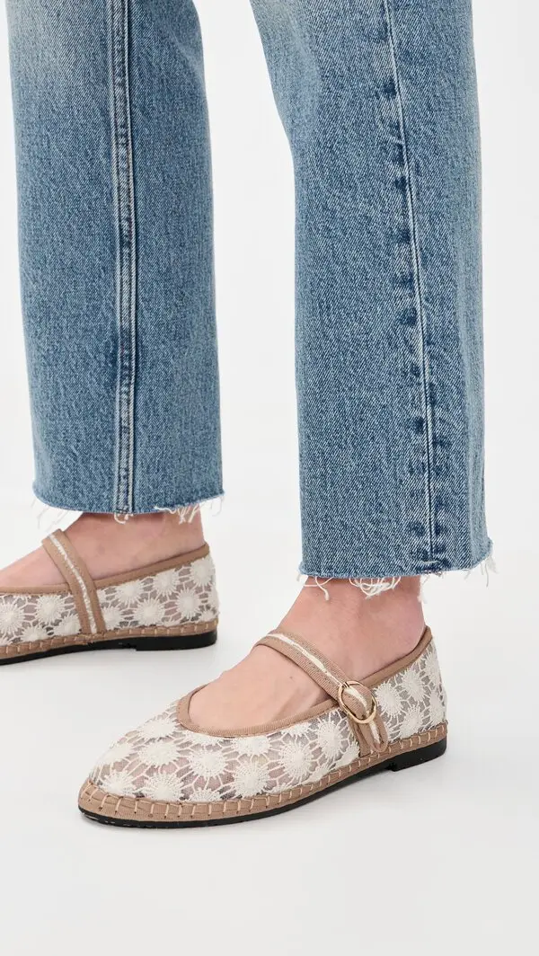 FLABELUS Pierre Embroidered Flats