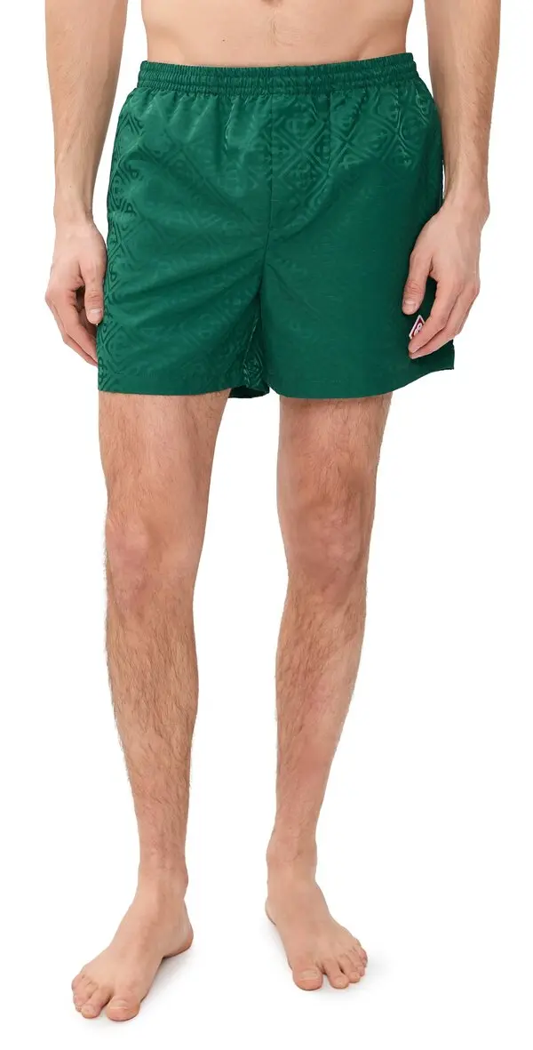 Casablanca Monogram Jacquard Swim Shorts - Green