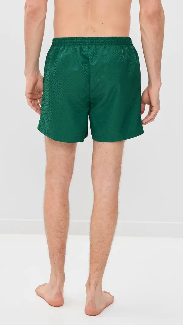 Casablanca Monogram Jacquard Swim Shorts - Green