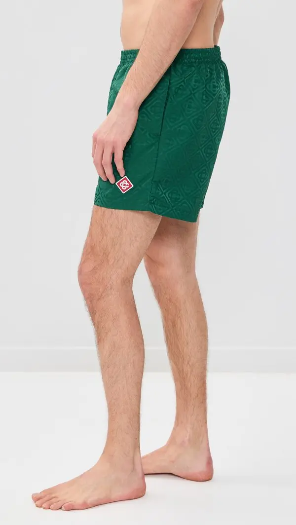Casablanca Monogram Jacquard Swim Shorts - Green