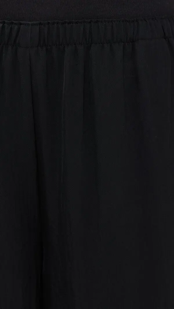 Theory Slit Cuff Wide Leg Pants - Black