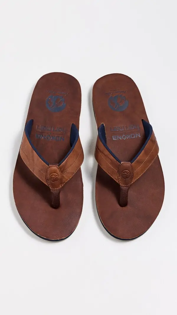 HARI MARI Nokona X Clipper Flip Flops - Walnut